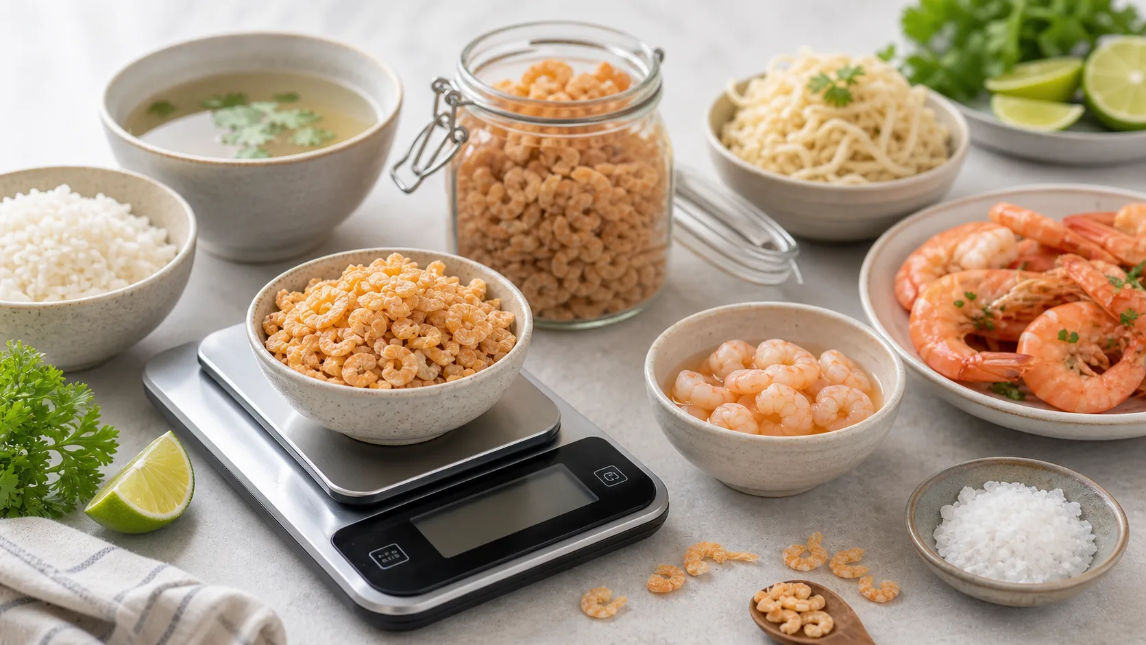 Protein in Dried Shrimp: 20g, 100g and Sodium | ProteinCalc